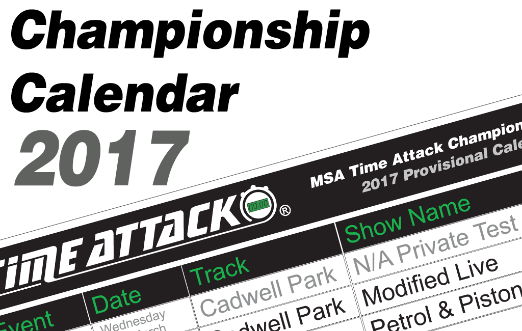 MSA Time Attack Championship 2017 Calendar - Time Attack® - It's not ...